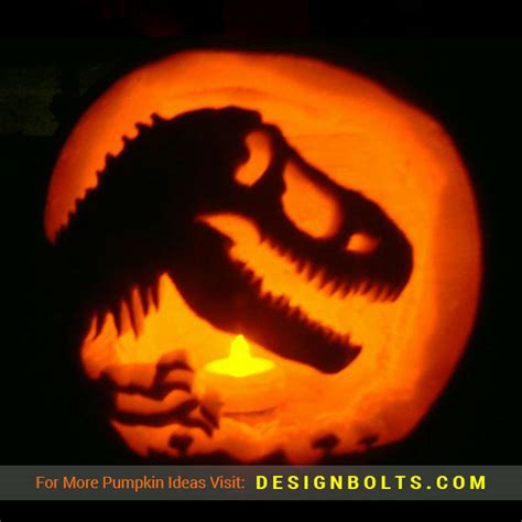 Dinosaur Pumpkin Carving Patterns Create Mesmerizing Seasonal Jack O