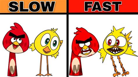 My Sprunki Oc： Chicky Vs Red From Angry Birds Slow Vs Fast Version Youtube