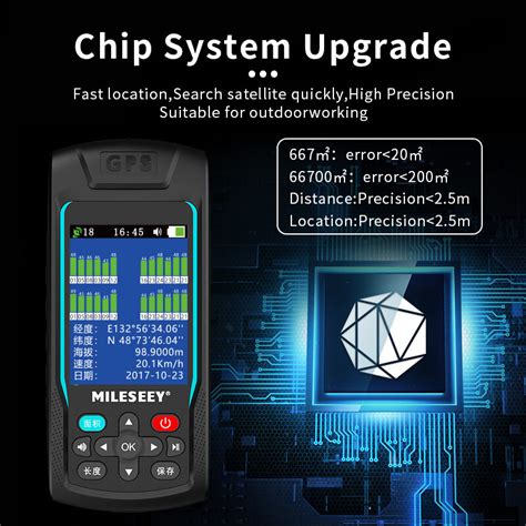 Mileseey Gps 토지 면적 측정 토지 측정기 Gnss 지형 측정용 Gps 트랙 맵 및 포함 Mc8066c