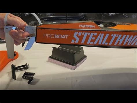 Pro Boat Stealthwake Rudder Upgrade And Fiberglass Transom Youtube