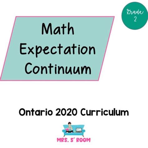 Grade 2 Math Expectation Marking Sheets By Mrs S Room Tpt