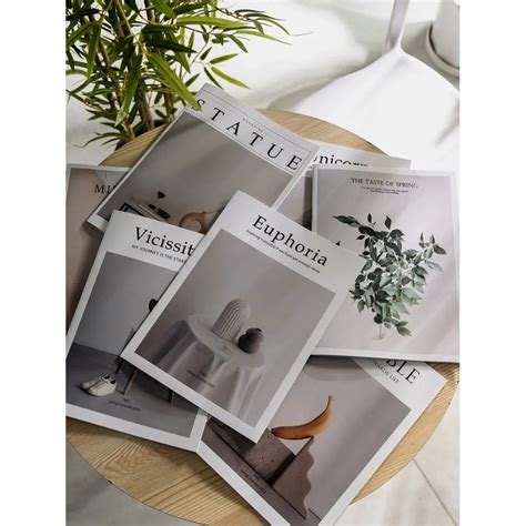 Ins นิตยสารภาษาอังกฤษการถ ่ ายภาพพื ้ นหลัง Props Home Store เครื ่ องประดับตกแต ่ งนิตยสาร