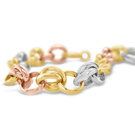 3 Tone Ladies Bracelet Troy Obrien Fine Jewellery