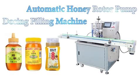 Automatic Honey Rotor Lobe Pump Dosing Filling Machine Model Hyro A100