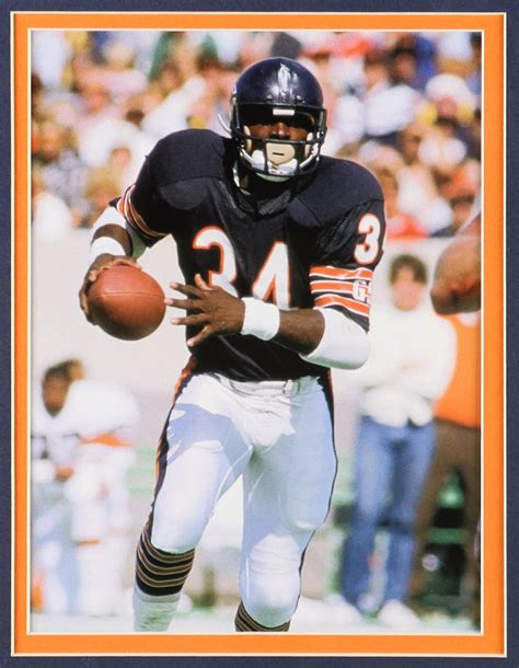 Walter Payton Signed Bears Custom Framed Cut Display With Jersey