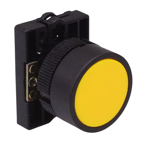 Techna Ptecpnyellow Yellow Flush Push Button Switch — Switch
