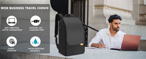 G Favor Business Backpack For Men Laptop Backpack With Usb Charging Port For 15 6