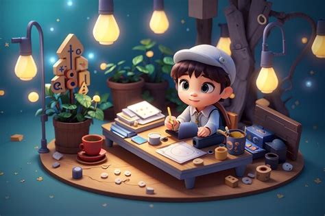 Premium Photo Very Detailed Tiny Cute Detective