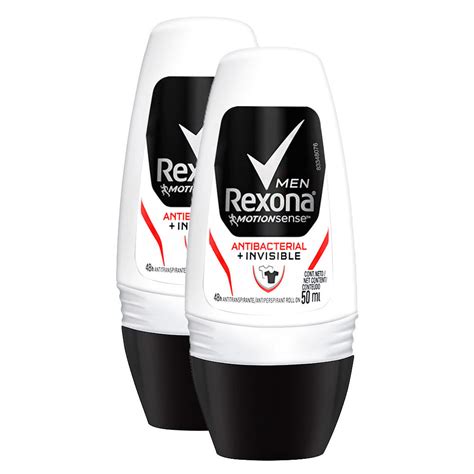 Kit 2 Desodorante Antitranspirante Rexona Men Antibacterial Invisible