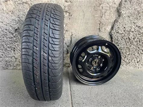 Rin R13 Acero De Volkswagen Pointer Con Llanta Nueva Negro Envío Gratis