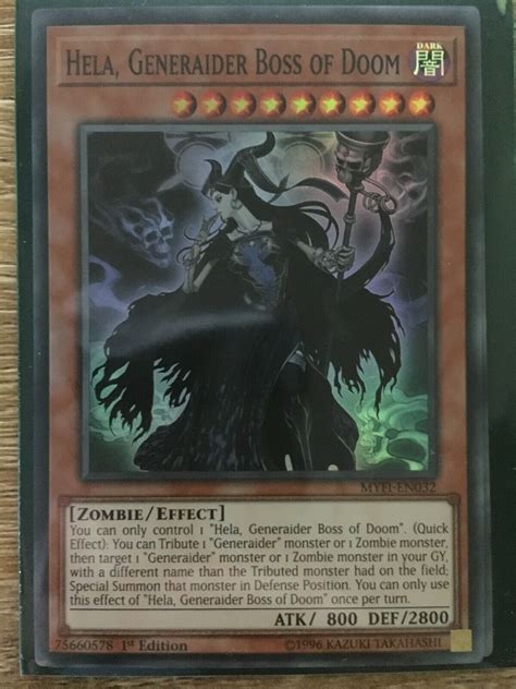 Yugioh Myfi En032 Hela Generaider Boss Of Doom Super Rare 1st