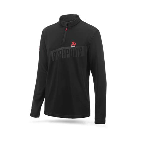 Akrapovic Corpo Zip Turtleneck Hoodie Mens Black Lms B2b