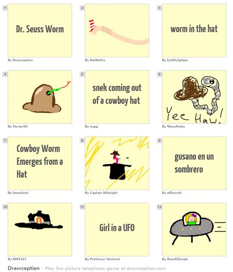 Dr Seuss Worm Drawception