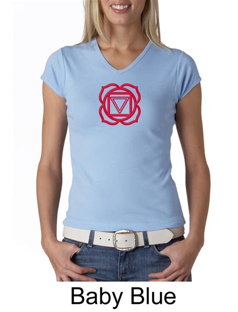 Ladies Yoga T Shirt Muladhara Root Chakra V Neck Shirt Muladhara