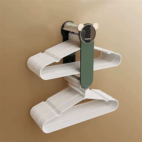 Wall Mounted Hanger Organizer Expandable Clothes Hanger Storage Rack