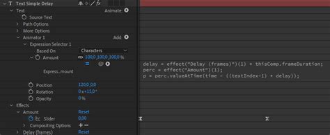 Simple Text Delay Ae Text Presets Normalize Script