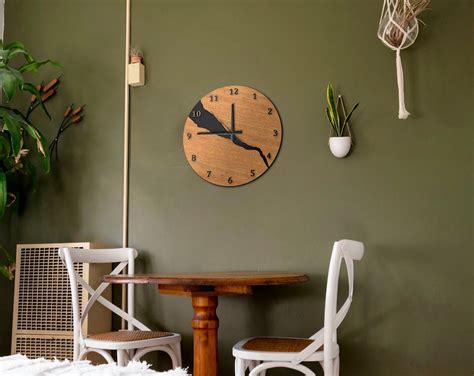 Wooden Wall Clock Decorative Rustic Wall Clock Modern Wall Clock