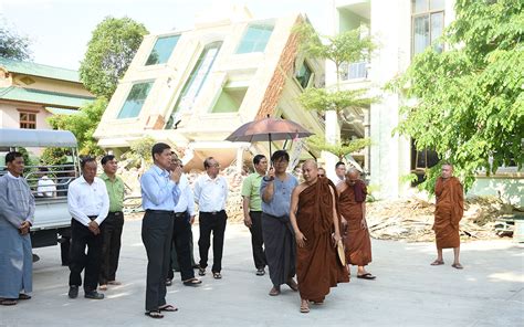 မန္တလေးတိုင်းဒေသကြီးအစိုးရအဖွဲ့ ဝန်ကြီးချုပ် ဦးမျိုးအောင် မန္တလေးငလျင်က