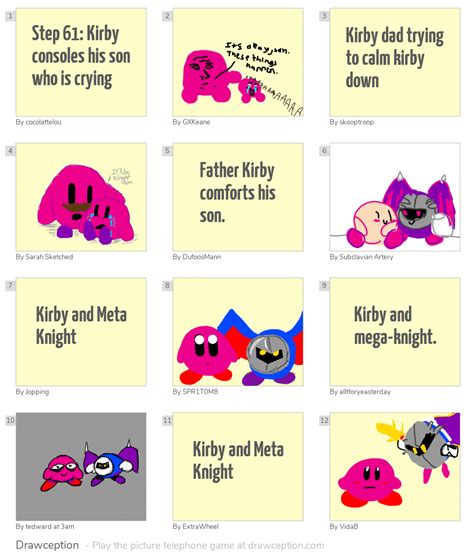 Step 61 Kirby Consoles His Son Who Is Crying Drawception