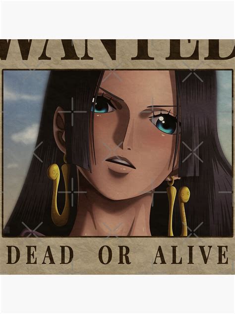 One Piece Boa Hancock Wanted Pirate Empress Bounty Poster Pin For