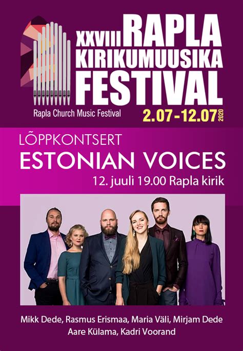 LÕppkontsert Estonian Voices Mikk Dede Rasmus Erismaa Maria Väli