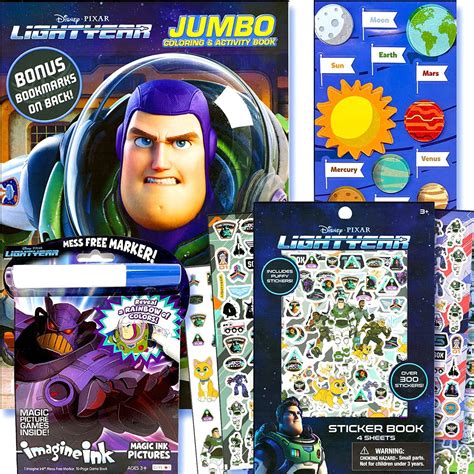 Buzz Lightyear Coloring Book Bundle With Imagine Ink Stickers Pad And
