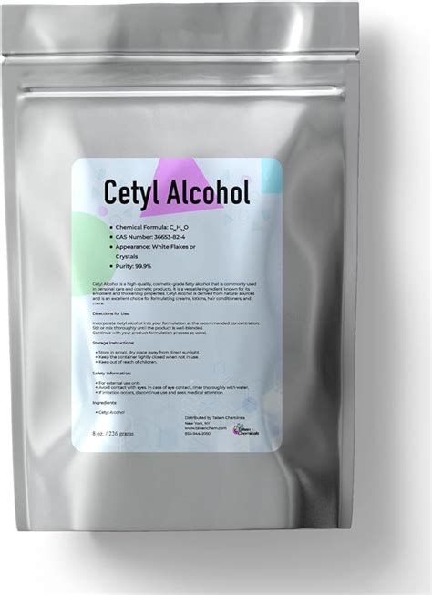 Cetyl Alcohol Cosmetic Grade Cetyl Alcohol Emulsifying Wax Organic