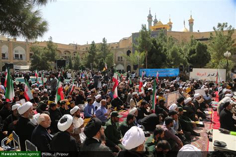 خروش و فریاد حوزویان خاستگاه انقلاب علیه تعرض به مقدسات فیلم و تصاویر