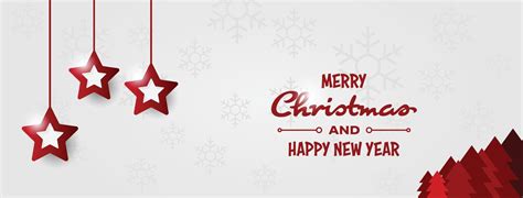 Merry Christmas Red Stars Facebook Cover Header 14990658 Vector Art At