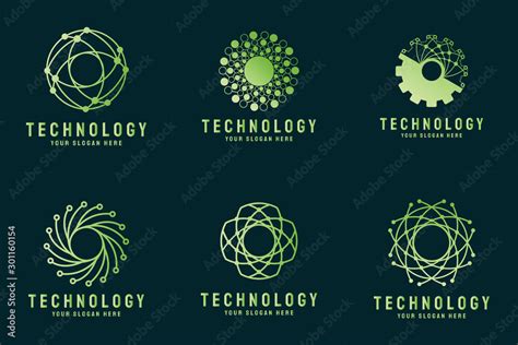 Future Digital Technology Logo Template Network Internet Connection Brainstorming Ideas