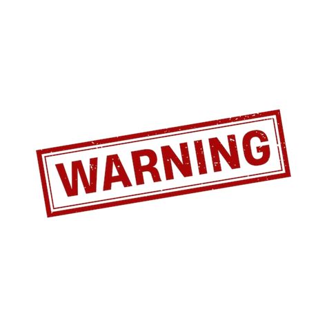 Premium Vector Warning Stamp Warning Square Grunge Sign