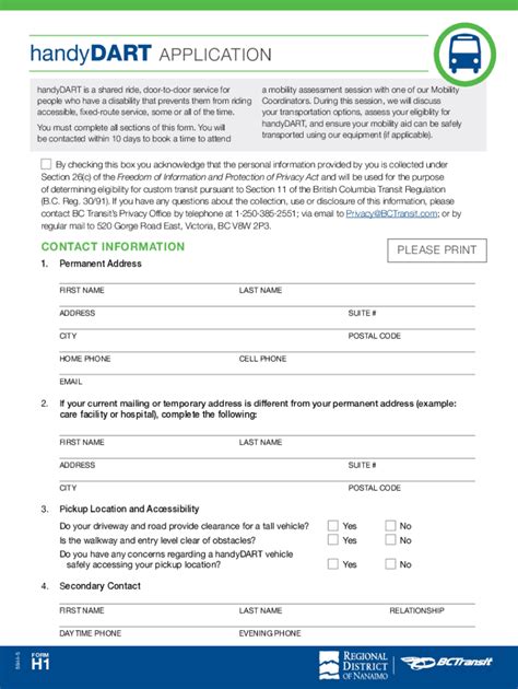 2023 2026 Canada Bc Transit Form H1 Fill Online Printable Fillable