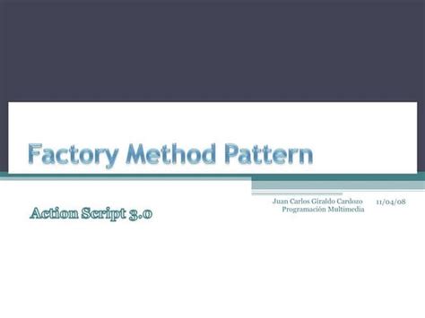 Factory Pattern Ppt