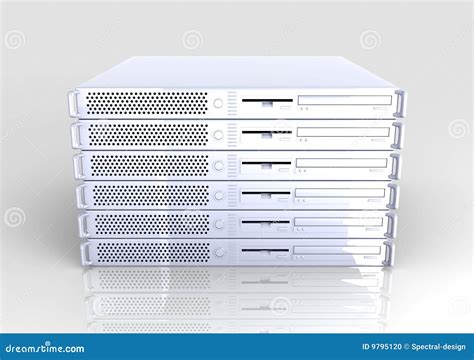 19inch Server Stack Stock Illustration Illustration Of Computing 9795120