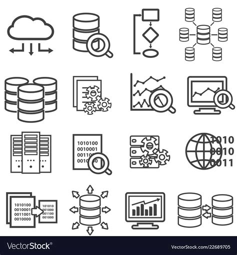 Big Data Analysis Computer And Cloud Royalty Free Vector