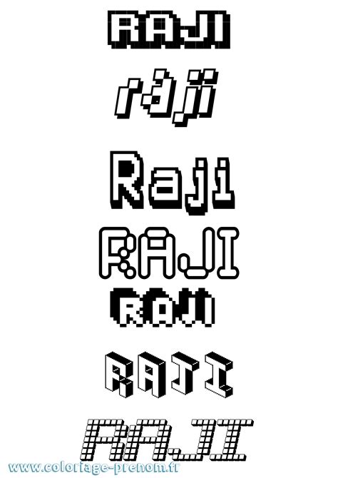 Coloriage Du Prénom Raji à Imprimer Ou Télécharger Facilement