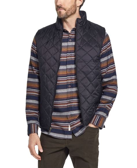 Weatherproof Vintage Diamond Quilted Vest Black Cheapundies