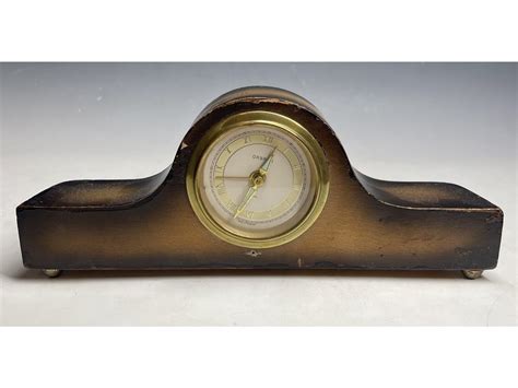 Vintage Orbros Miniature Mantel Shelf Clock Wind Up Parts Repair 20th