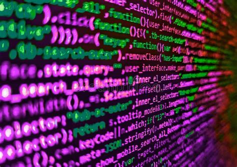 Laptop Screen Show Abstract Computer Programming Code Script Computer Program Preview Software