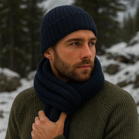 Quinn Blauwe Sjaal Merino Wol Zware Kwaliteit Heerlijk Zacht