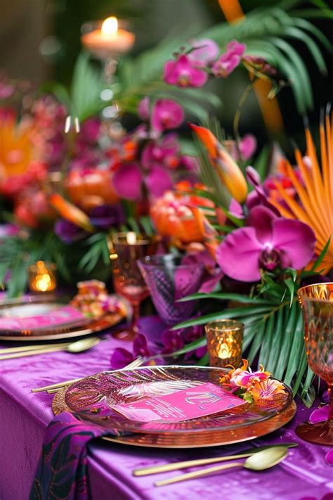 25 Tropical Tablescapes To Transport You To Paradise Tropical Theme