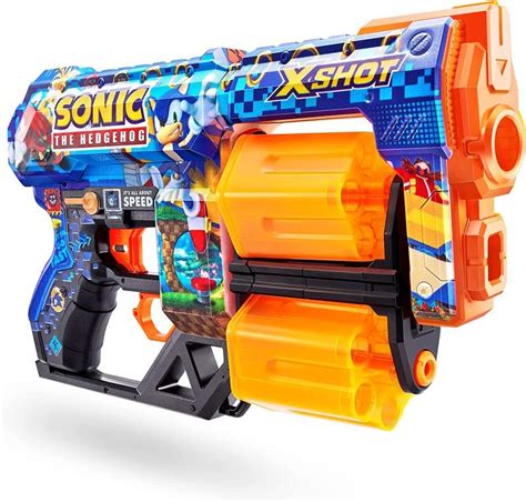 Zuru X Shot Skins Dread Sonic The Hedgehog Gun With 12 Darts