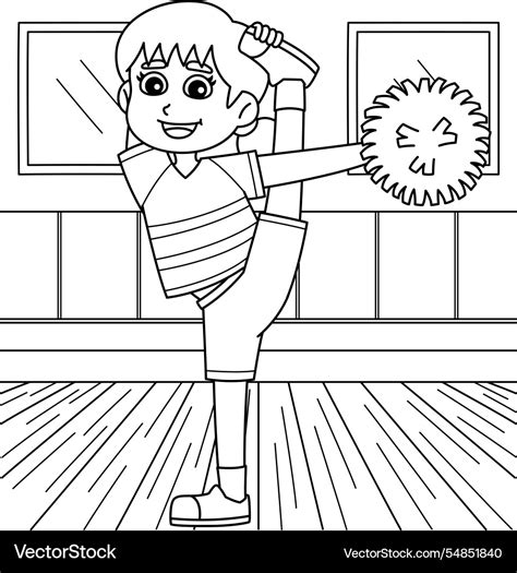 Cheerleading Female Cheerleader Bow And Arrow Vector Image