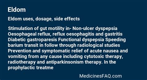 Eldom Uses Dosage Side Effects Food Interaction And Faq
