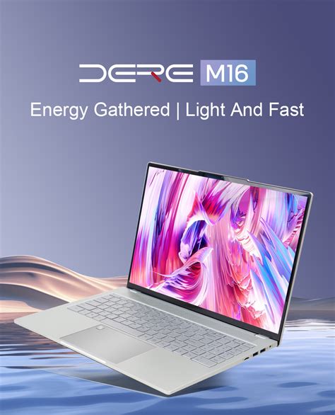 Dere M16 Laptop 16 Inch Laptop Intel N95 Up To 340 Ghz 25k Ips Screen