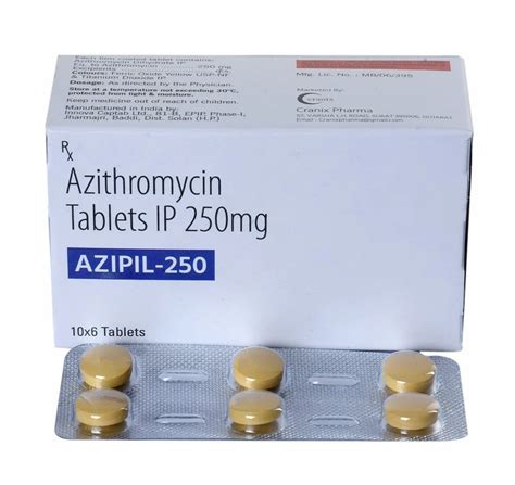 250mg Ip Azithromycin Tablets At Rs 78 75 Strip Of 3 Tablets Surat Id 2849495761962
