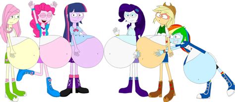 Mane 6 Bloated Bellies By Superfoxdeer On Deviantart