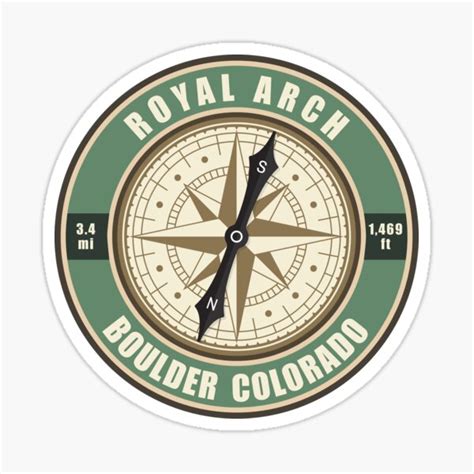 Royal Arch Trail Colorado Compass Hiking Badge Sticker For Sale By