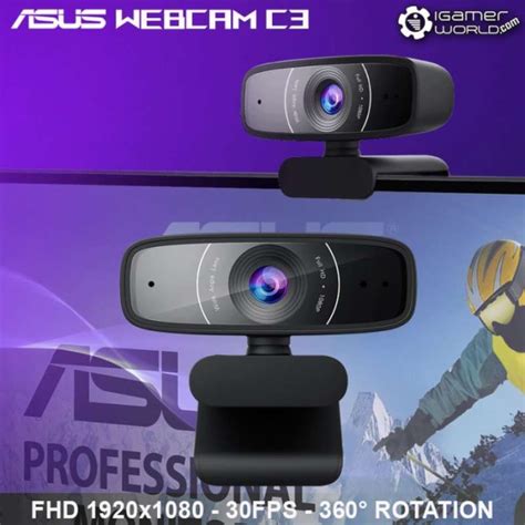 Promo Asus Webcam C3 Usb Camera With 1080p 30fps 360rotation Recording