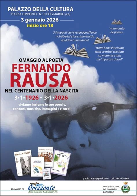 Omaggio Al Poeta Fernando Rausa Nel Centenario Della Nascita 3 1 1926